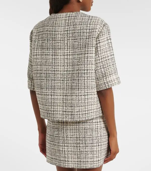 Valentino Garavani Cotton-blend Tweed Jacket - White