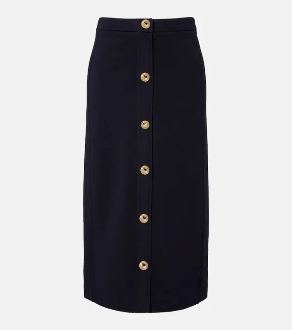Max Mara Cotton-blend Midi Skirt
