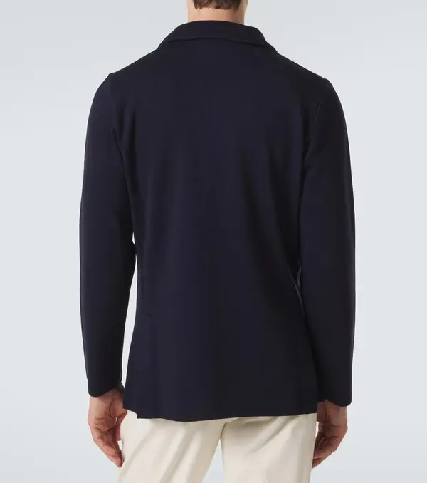 LARDINI Virgin Wool Blazer - Blue