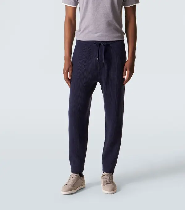 Brunello Cucinelli Ribbed-knit Cashmere Sweatpants
