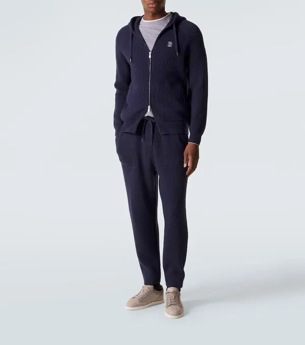 Brunello Cucinelli Ribbed-knit Cashmere Sweatpants
