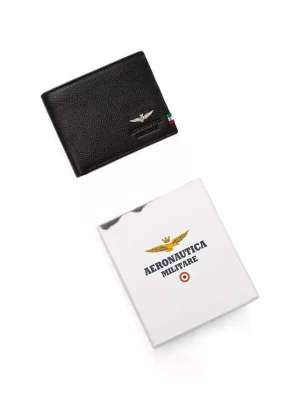 AERONAUTICA MILITARE Eagle-plaque Debossed-logo Wallet