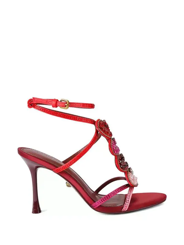 Kurt Geiger Embellished Lip High Heel Sandals - Red