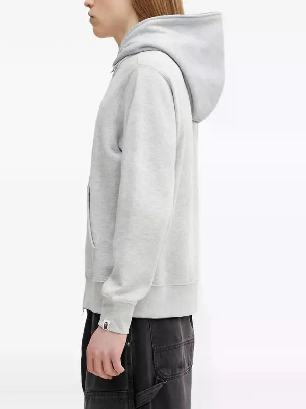 A BATHING APE Logo Patch Zip-up Hoodie