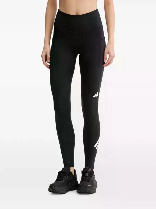 Adidas Logo-print Panelled Leggings - Black
