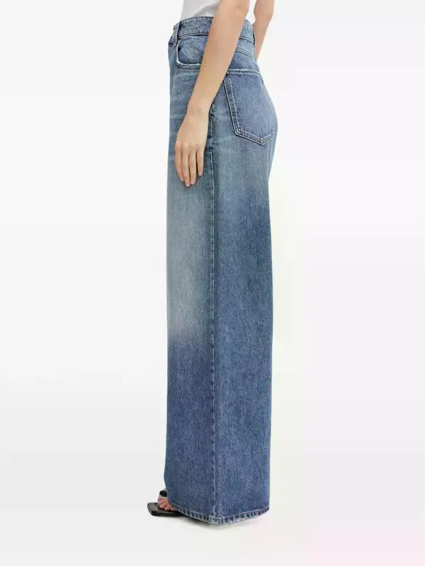 Sportmax Faded Effect Wide-leg Jeans