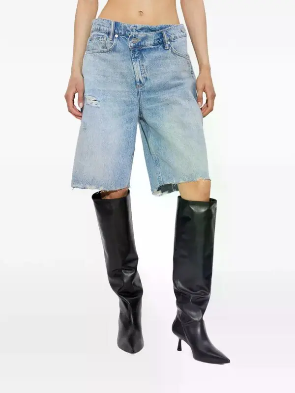 ALLSAINTS Aki Distressed Raw-hem Shorts