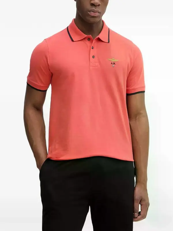 AERONAUTICA MILITARE Eagle-embroidered Polo Shirt