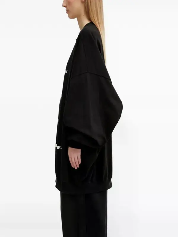 Rick Owens Slogan Print Oversized Sweater
