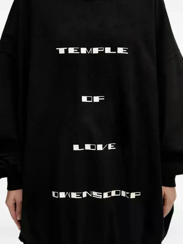 Rick Owens Slogan Print Oversized Sweater