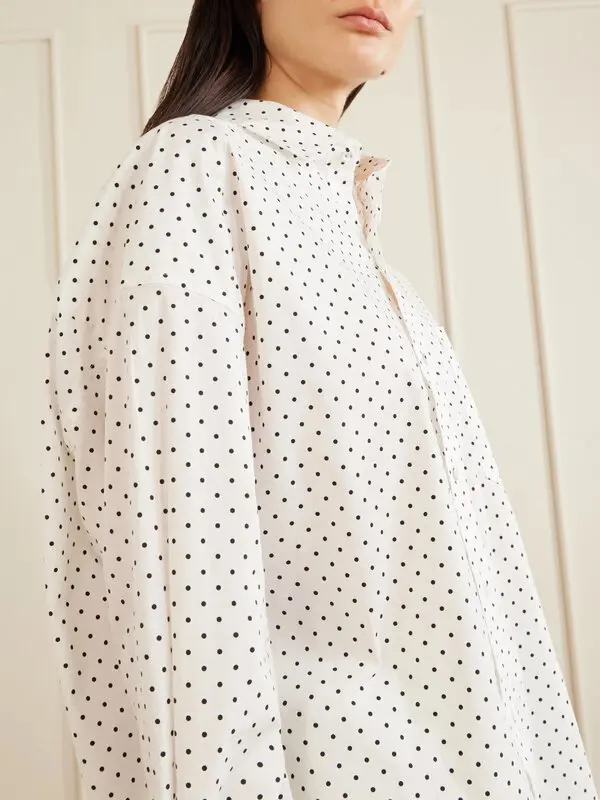 SKIMS Polka-dot Cotton-blend Poplin Pajama Set