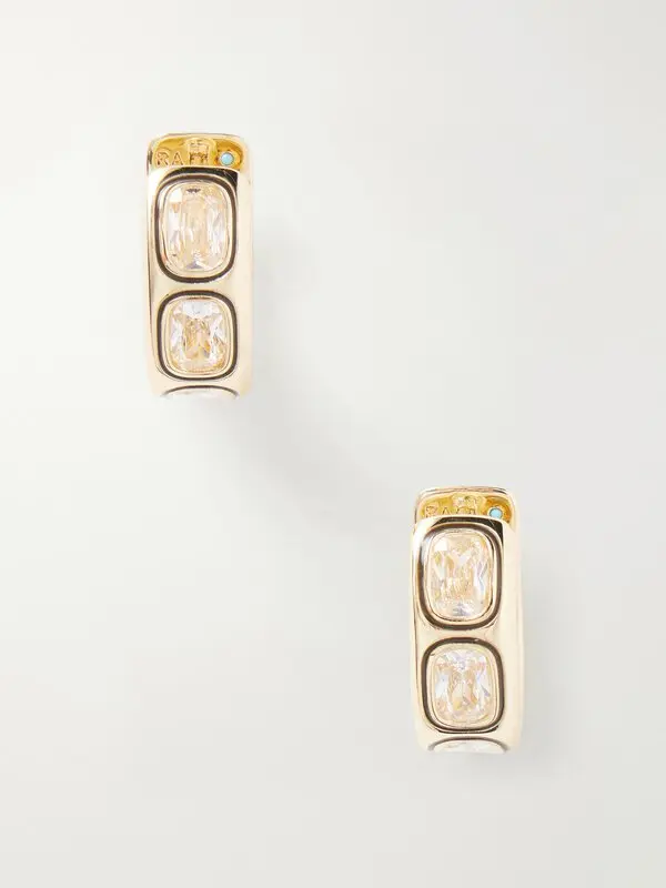 ROXANNE ASSOULIN The Cubic Hinged Chubby Hoop Earrings - Gold