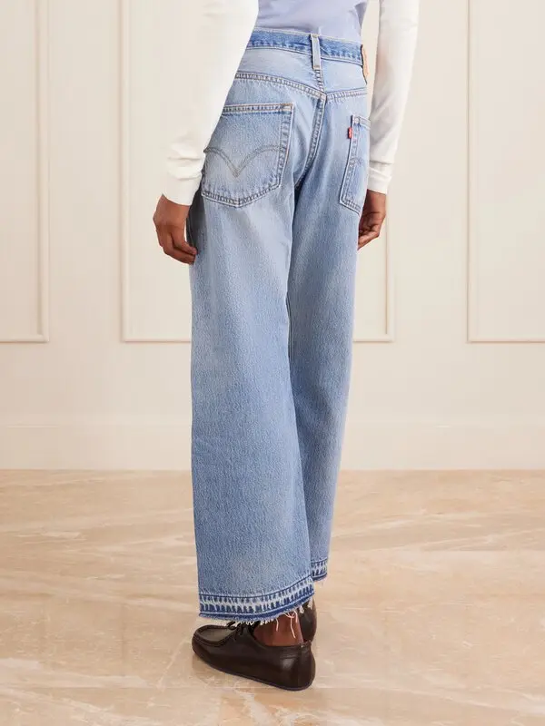 B Sides Vintage Patchwork Mid-rise Wide-leg Jeans