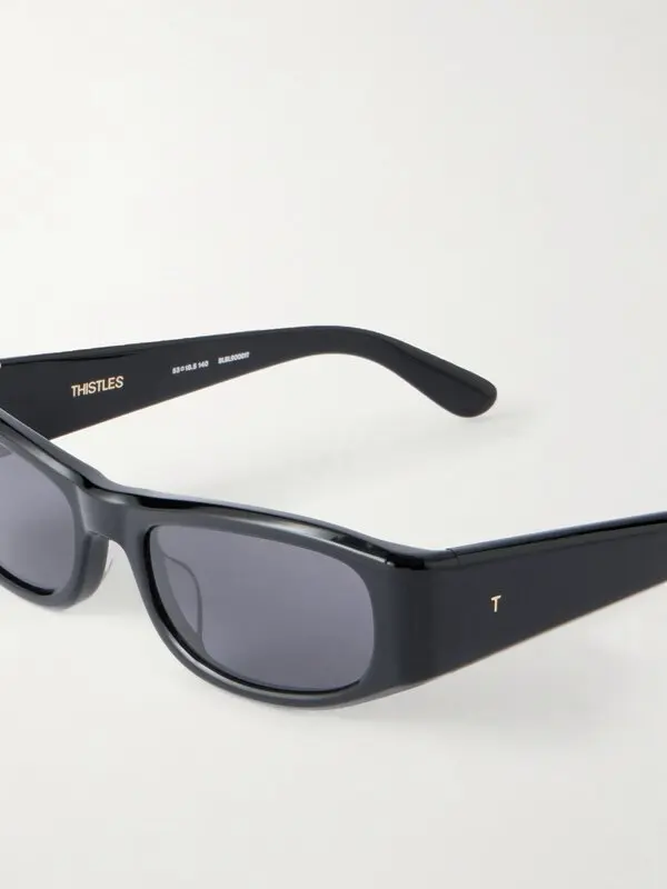 THISTLES The Suede Square-frame Acetate Sunglasses