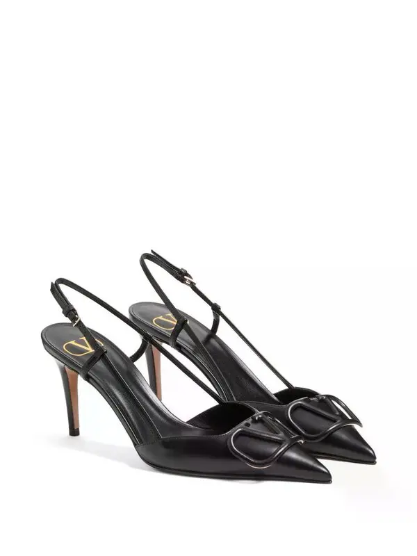 Valentino Garavani Vlogo Signature Slingback Pumps - Black