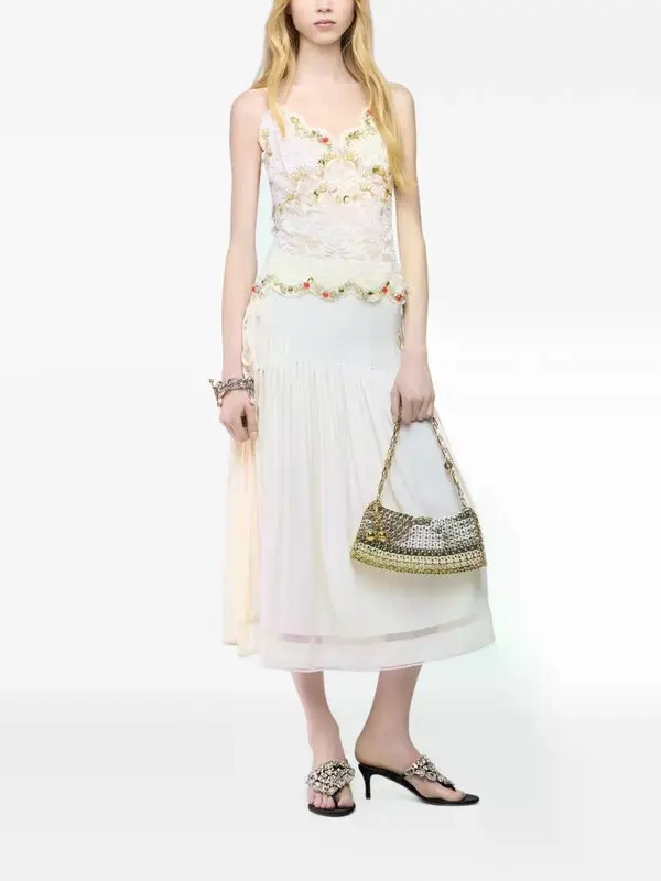 Rabanne Lace Embroidered V-neck Top