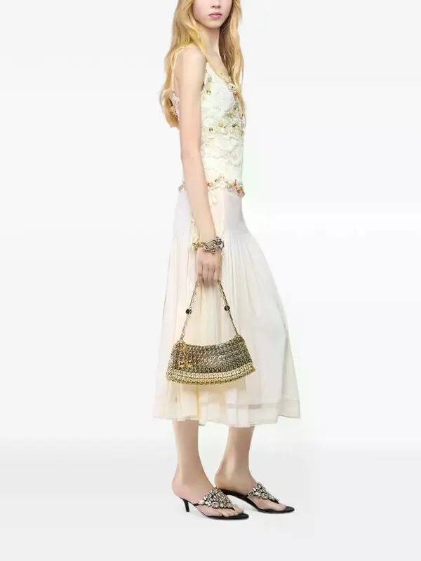 Rabanne Lace Embroidered V-neck Top