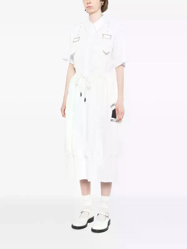 DSM - DOVER STREET MARKET Dover Street Market X Kei Ninomiya Buckle-strap Drawstring Skirt - White