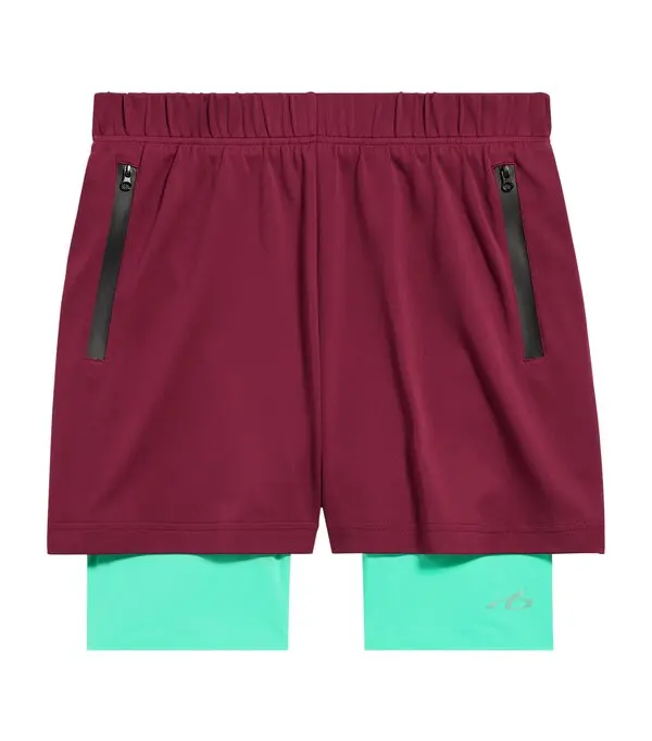 Balenciaga Double-layer Techwear Shorts - Silver