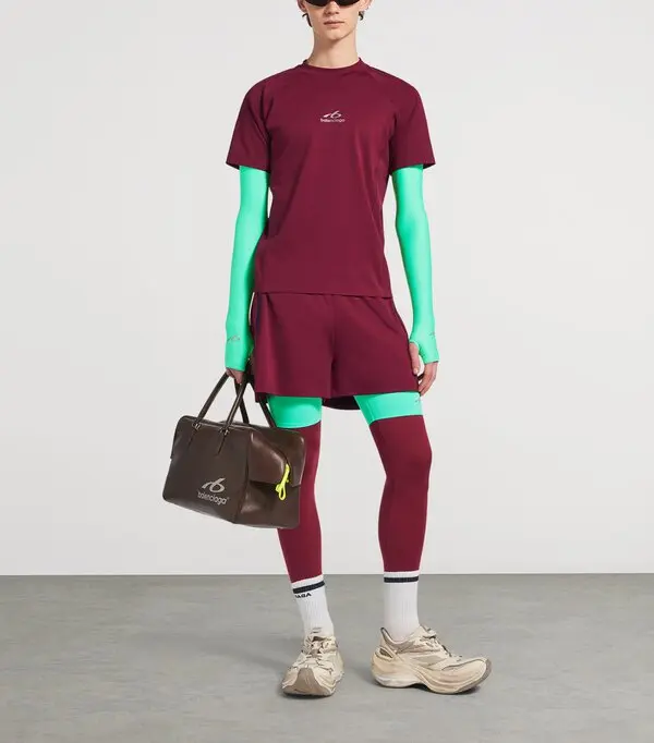 Balenciaga Double-layer Techwear Shorts - Silver