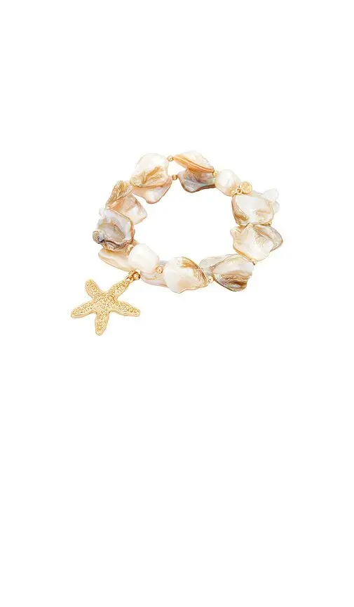 Ettika Shell And Pearl Bracelet Set With Starfish Charm - Neutral