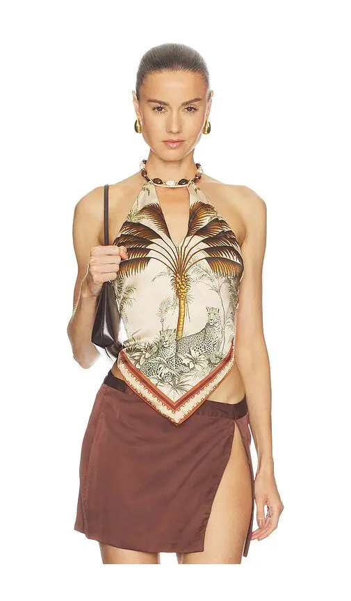 Retrofete Zaphira Halterneck Top - Neutral