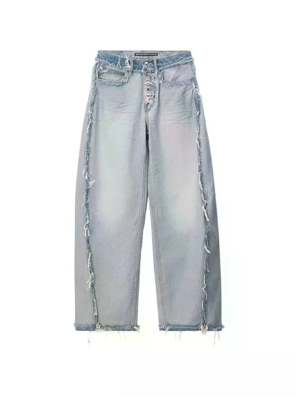 Alexander Wang Frayed-edge Wide-leg Jeans