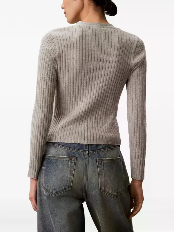 Calvin Klein Ribbed-knit Logo Patch Cardigan