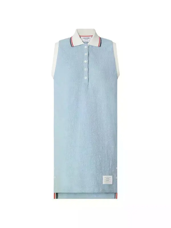 Thom Browne Sleeveless Polo Mini Dress - Blue