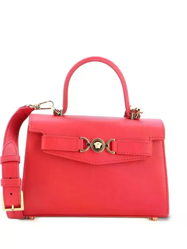 Versace Medusa 95 Leather Top Handle Bag - Red