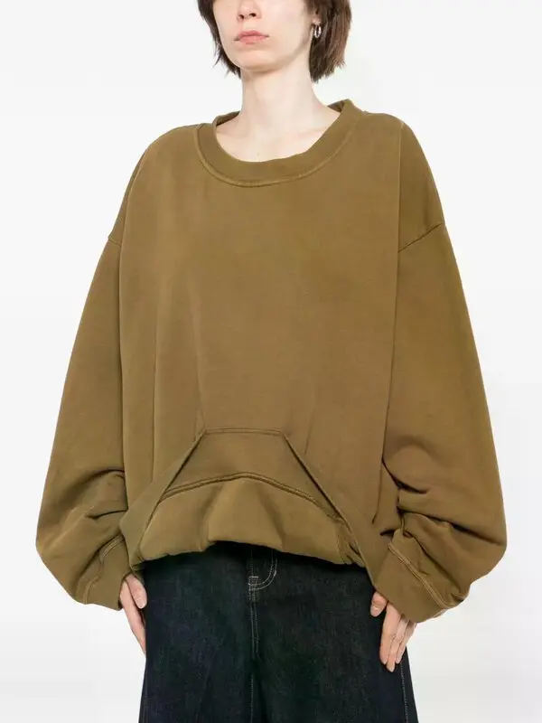 MARINA YEE Crew Neck Sweatshirt With Ribbed Detailing