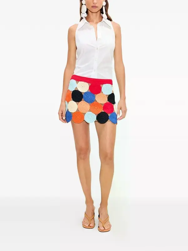 SIMONMILLER Beep Beep Crochet-knit Mini Skirt