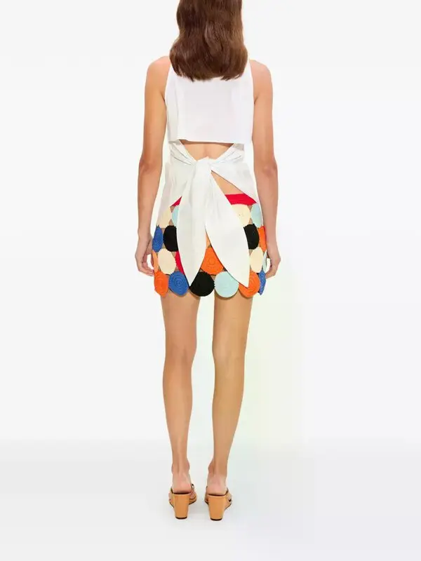 SIMONMILLER Beep Beep Crochet-knit Mini Skirt