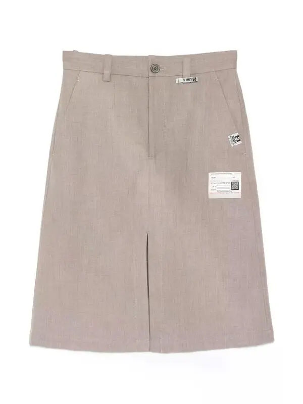 Mihara Yasuhiro Logo Patch Front Slit Shorts