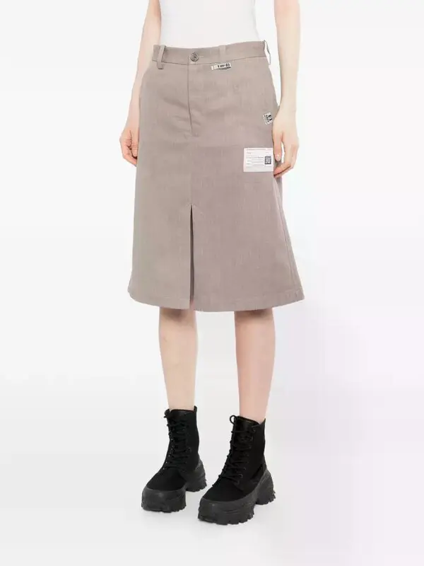 Mihara Yasuhiro Logo Patch Front Slit Shorts