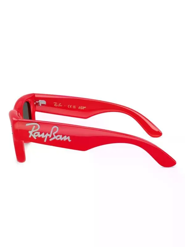 Ray-ban Embellished Square Sunglasses - Red