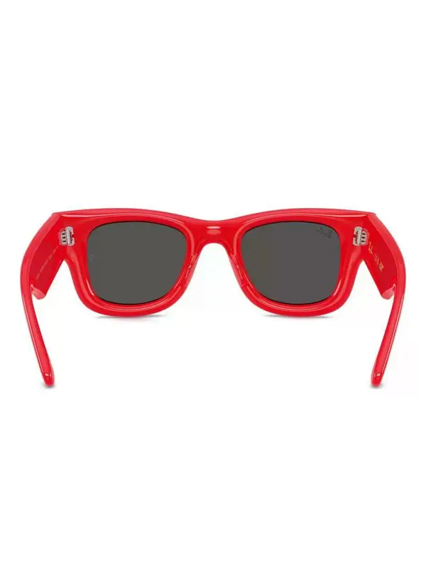 Ray-ban Embellished Square Sunglasses - Red