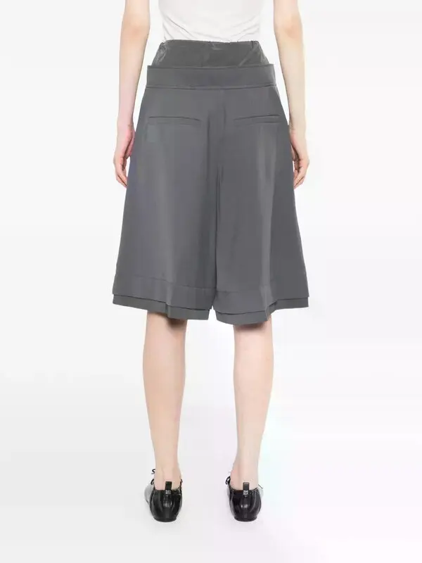 SYSTEM Layered Waist Drawstring Shorts