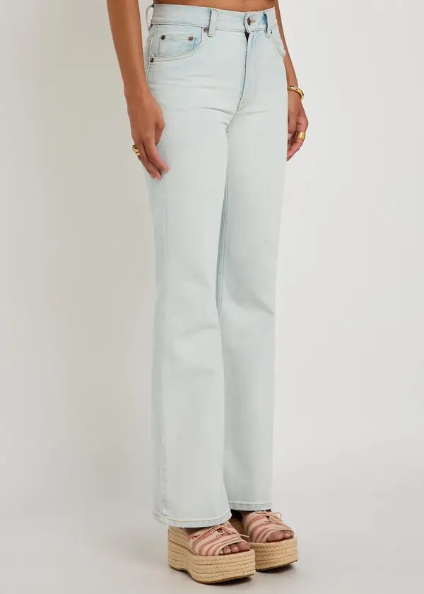 Chloé Embroidered Flared-leg Jeans