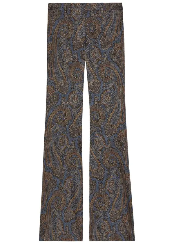 Etro Paisley Jacquard Flared Trousers
