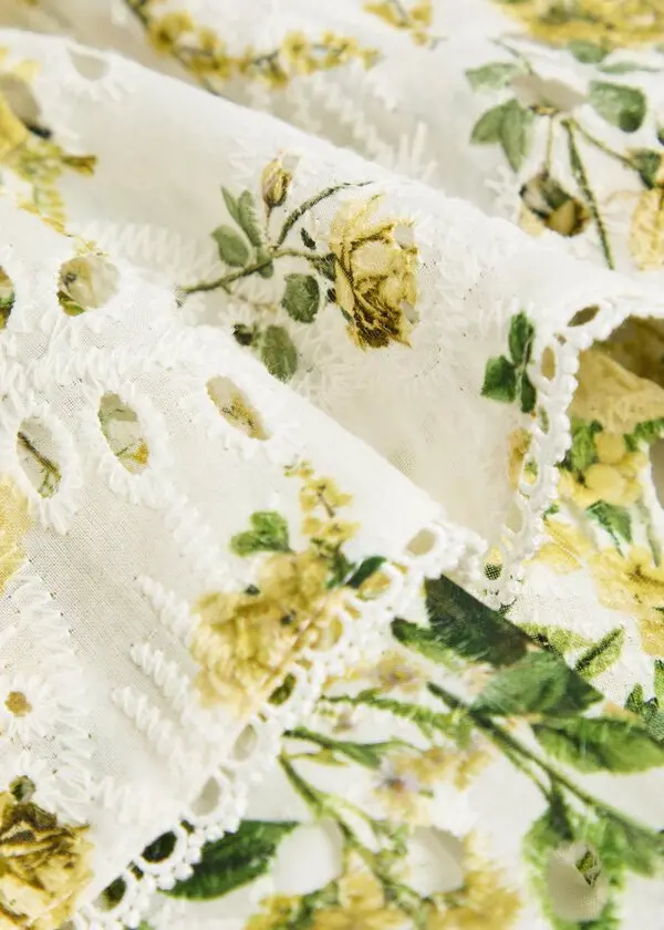Alice + Olivia Meredith Floral-embroidered Cotton Mini Dress