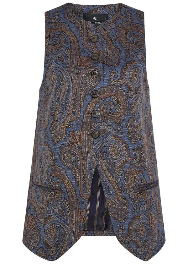 Etro Paisley Jacquard Woven Vest - Multicoloured