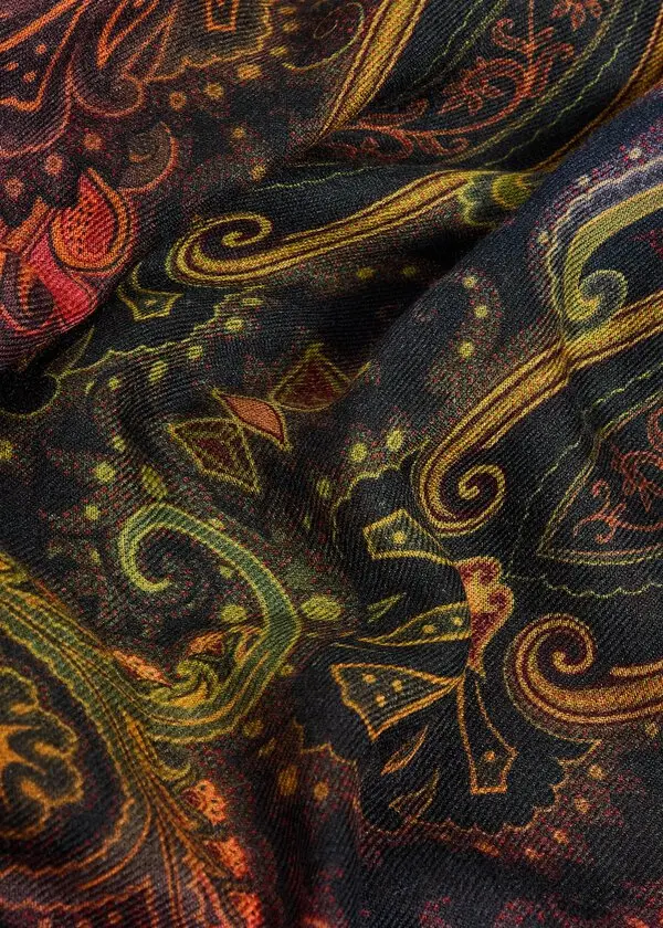 Etro Aida Patterned Wool And Cashmere-blend Shawl