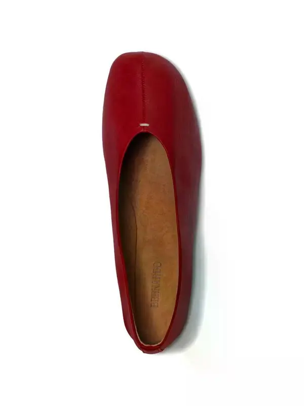 Bernardo Ballet Flats With Center Seam - Red