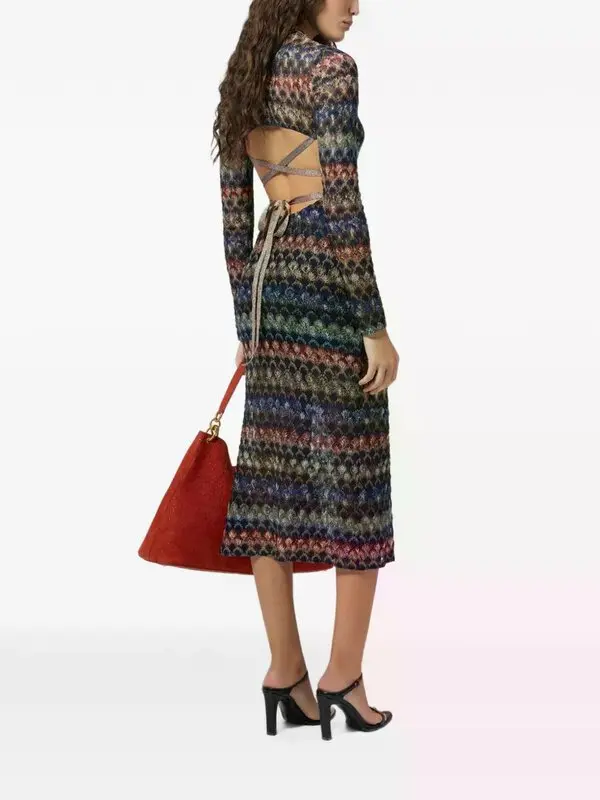 Missoni Zigzag-knit Backless Maxi Dress