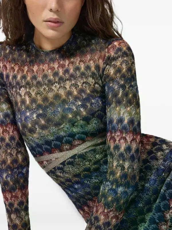Missoni Zigzag-knit Backless Maxi Dress