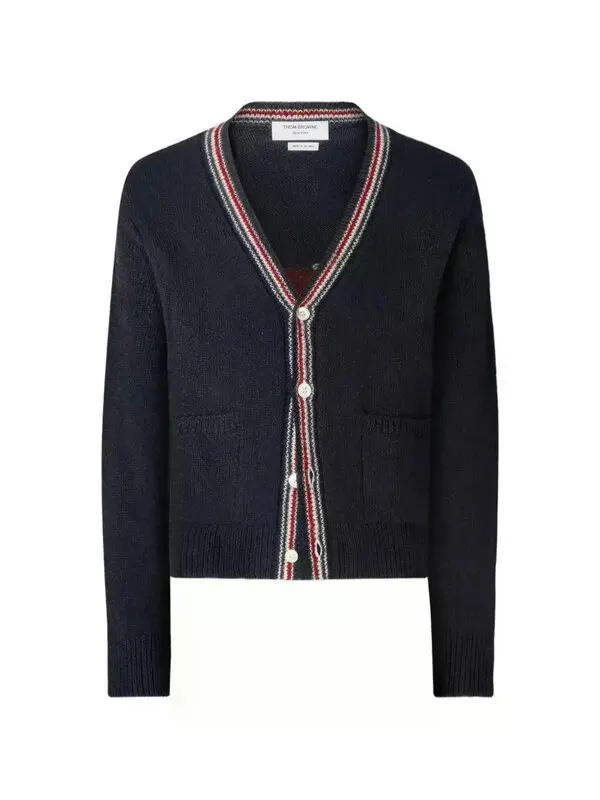 Thom Browne Hector Intarsia-knit Donegal Cardigan