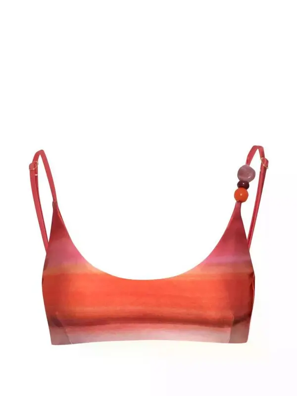 BAOBAB Itala Bikini Top With Resin Stone Embellishments - Orange