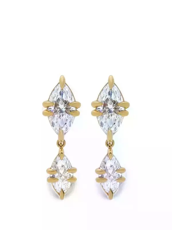 JEWELS AFICIONADO Celestia Diamond Drop Earrings - Gold