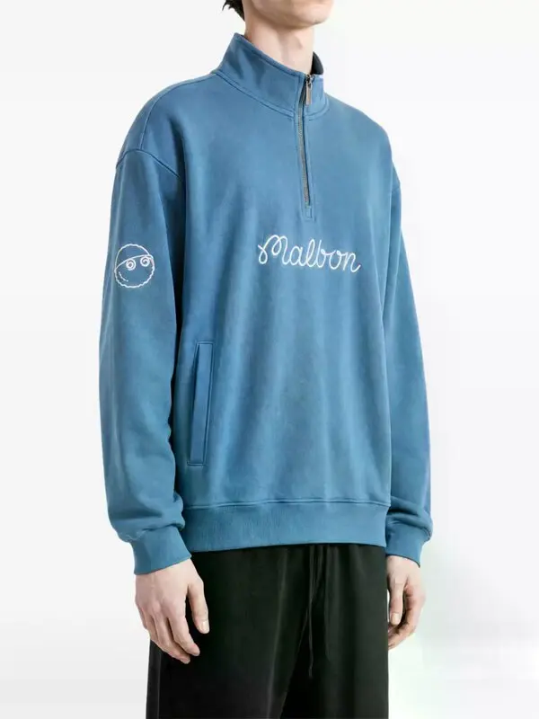 MALBON Quarter-zip Sweater - Blue